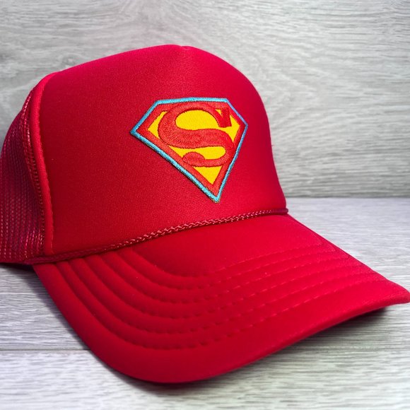 OTTO | Accessories | New Vintage Style Dc Superman Red Trucker Hat Cap ...